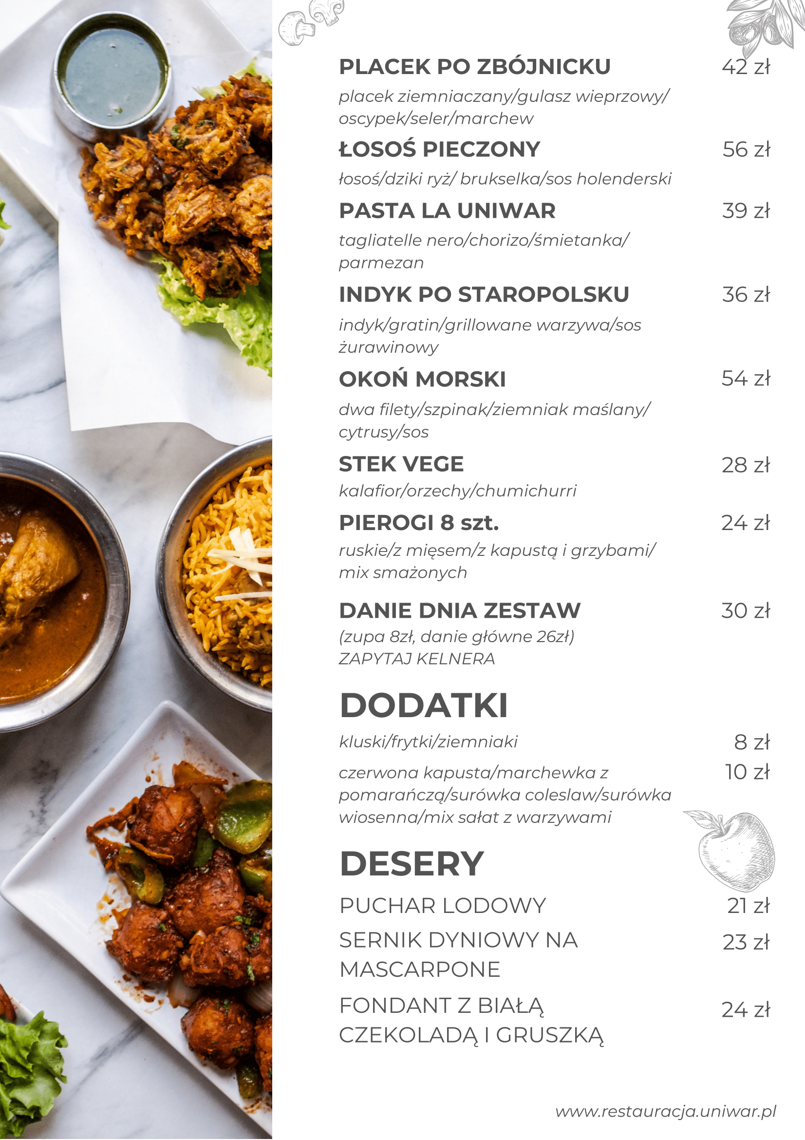 Menu – restauracja.uniwar.pl